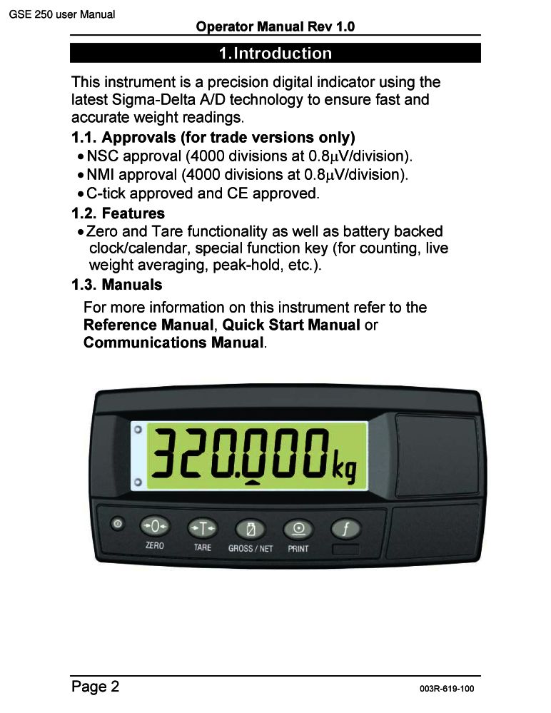 GSE 250 user manual PDF - The Checkout Tech - Store