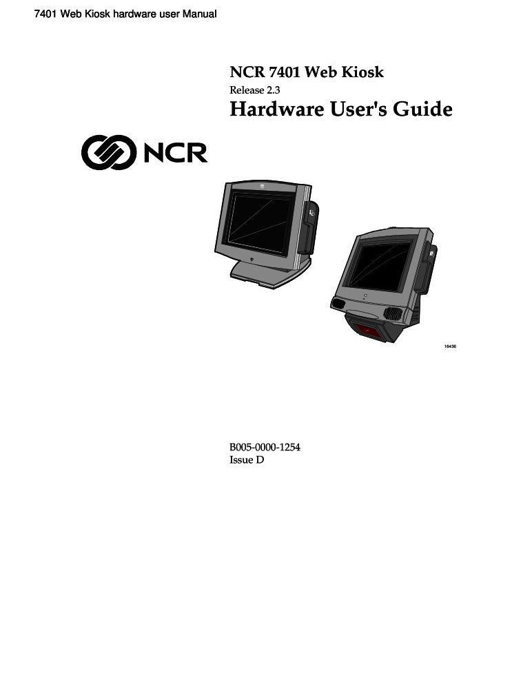 NCR 7401 Web Kiosk hardware user manual PDF - The Checkout Tech - Store