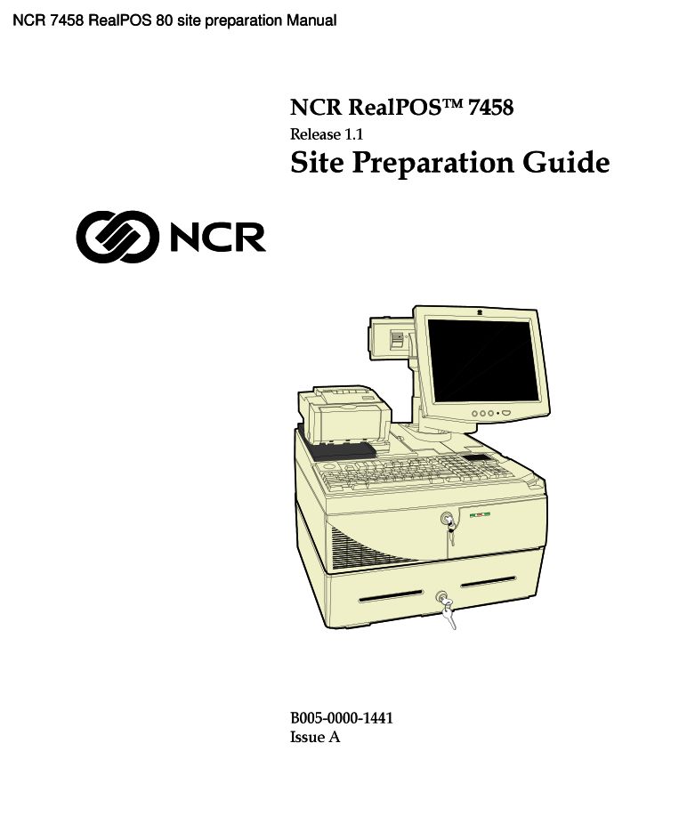 NCR 7458 RealPOS 80 site preparation manual PDF - The Checkout Tech - Store