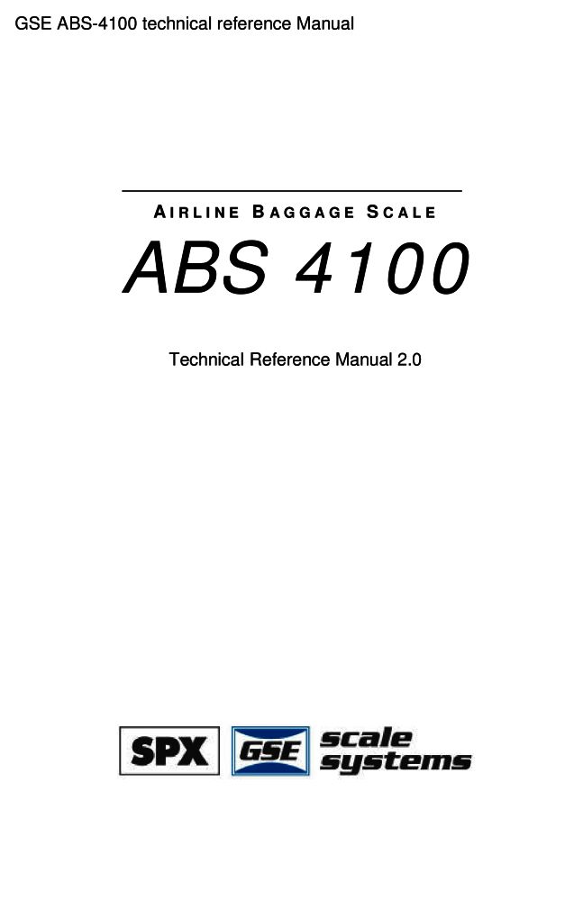 GSE ABS-4100 technical reference manual PDF - The Checkout Tech - Store
