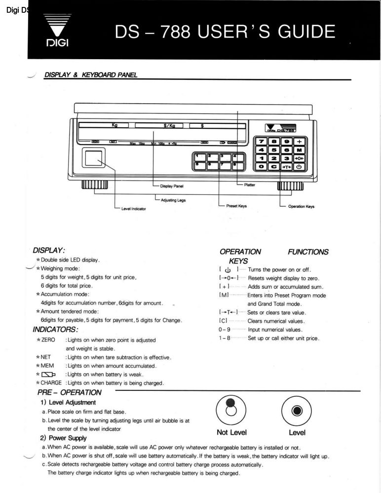 Digi DS-788 user guide manual PDF - The Checkout Tech - Store