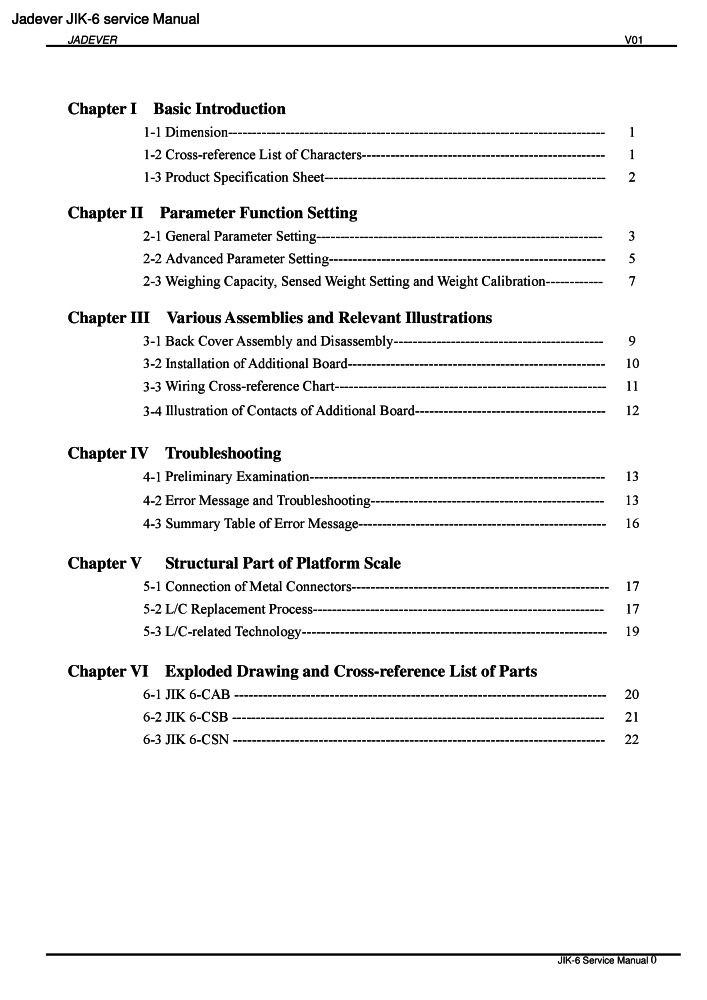 Jadever JIK-6 service manual PDF - The Checkout Tech - Store