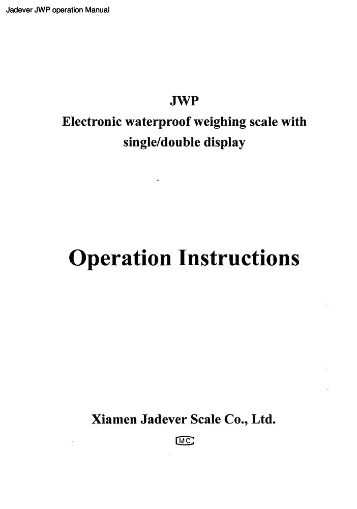 Jadever JWP operation manual PDF - The Checkout Tech - Store