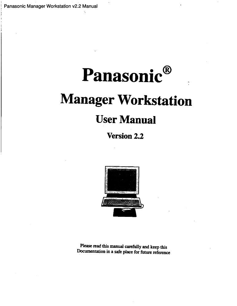 Panasonic Manager Workstation v2.2 manual PDF - The Checkout Tech - Store