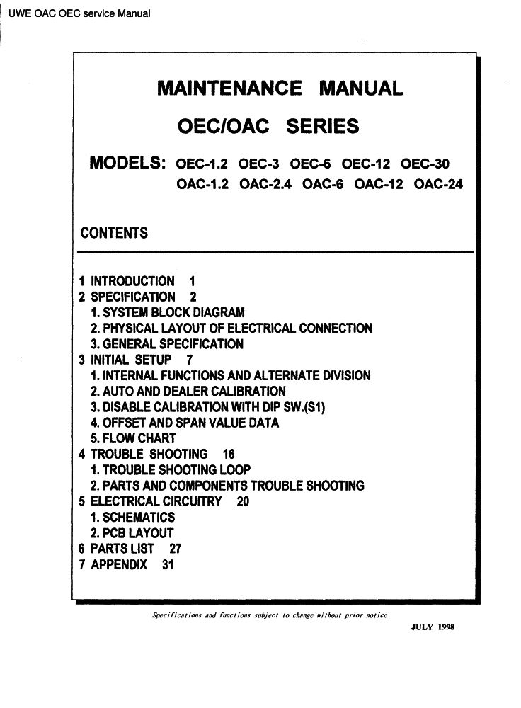 UWE OAC OEC service manual PDF - The Checkout Tech - Store