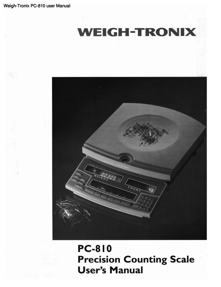 Weigh-Tronix PC-810 user manual PDF - The Checkout Tech - Store