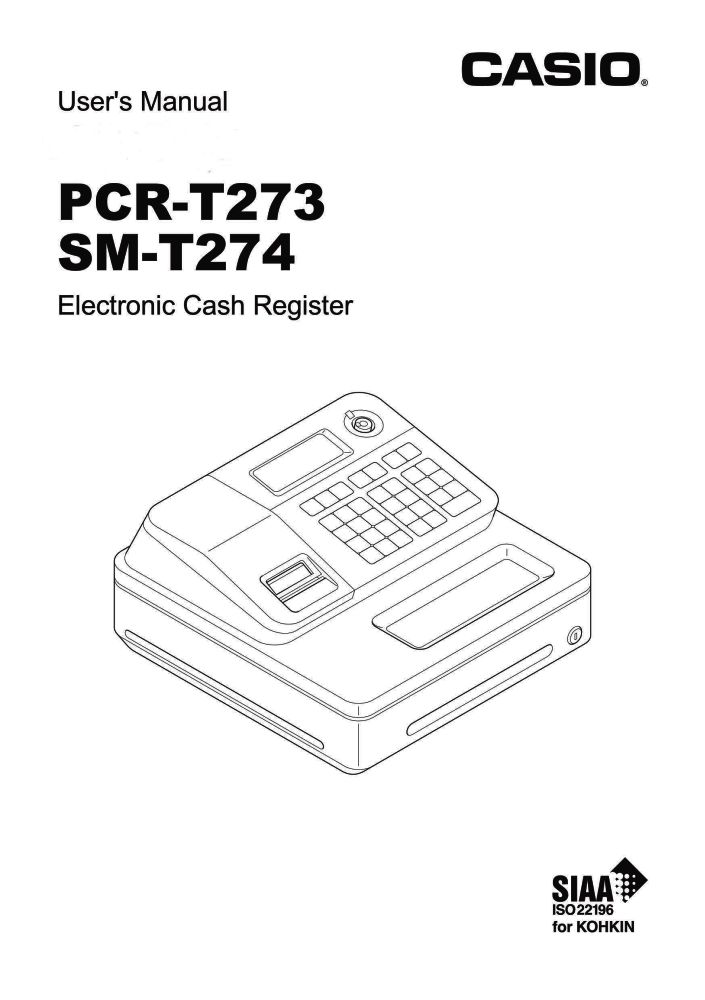 Casio PCR-T273 and SM-T274 operation and programming manual PDF - The ...