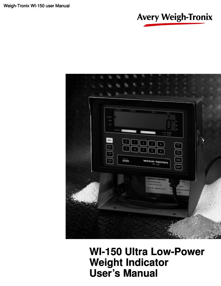 Weigh-Tronix WI-150 user manual PDF - The Checkout Tech - Store