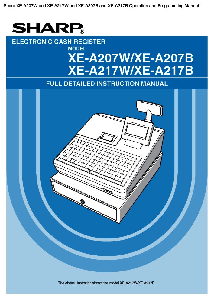 Sharp XE-A207W and XE-A217W and XE-A207B and XE-A217B Operation and ...