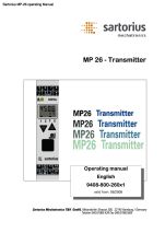 Sartorius MP-26 operating manual PDF - The Checkout Tech - Store